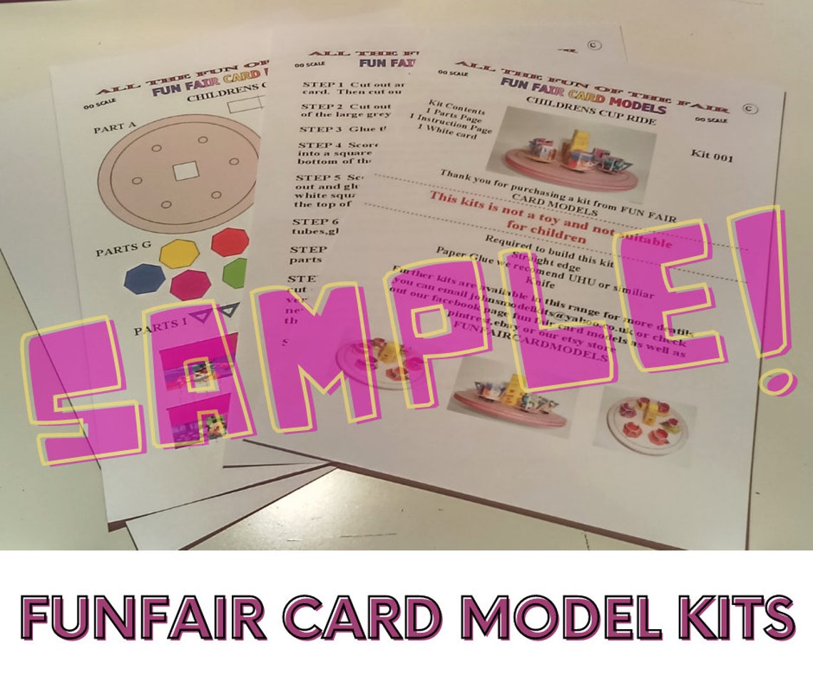 OO Scale Funhouse Card Model Kit PDF Digital Download - Etsy