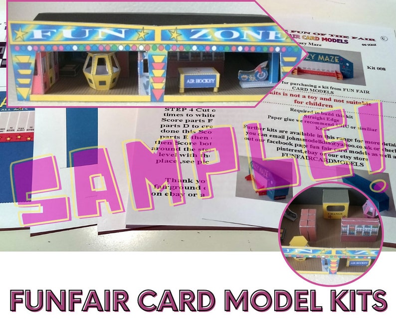 OO Scale Arcade Attraction Funfair Card Model Kit PDF Digital Download ...