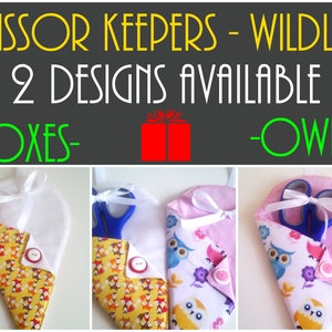 Wildlife Scissor Keepers, Hanging Scissor Keeper, Scissor Pouch, Sewing ...