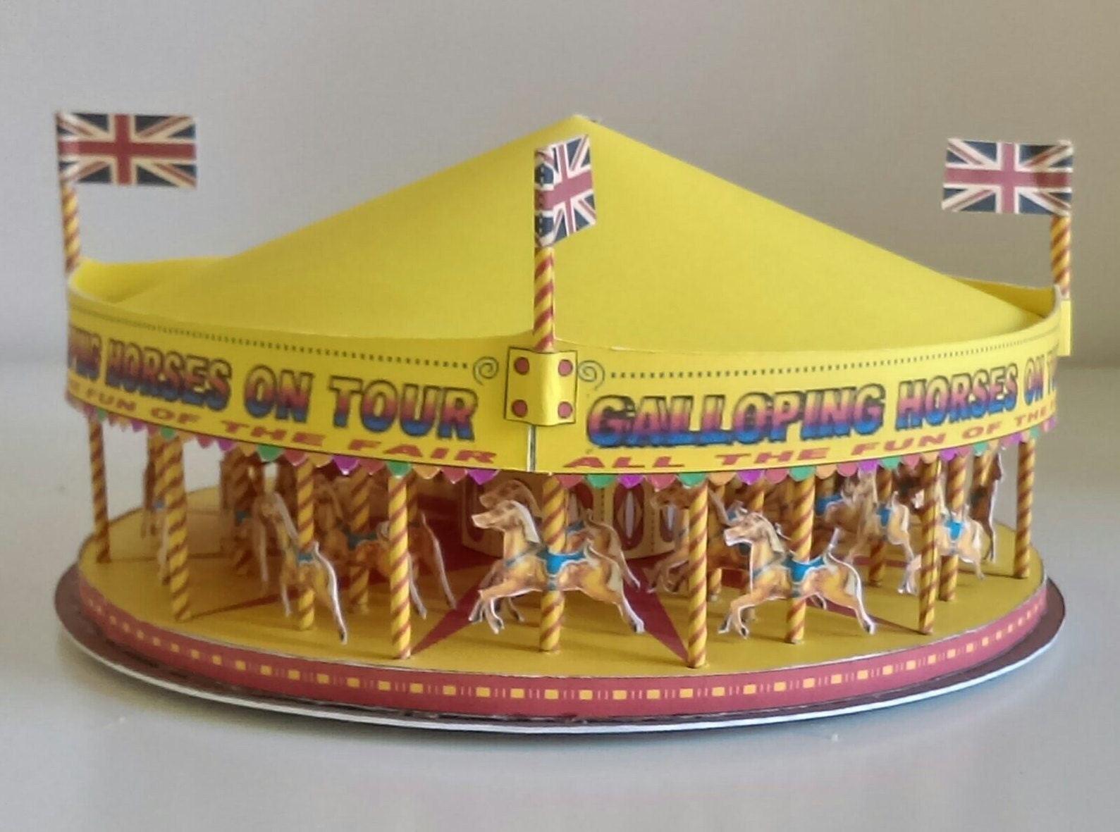 OO Scale Funfair Carousel Ride Card Model Kit PDF Digital Download - Etsy