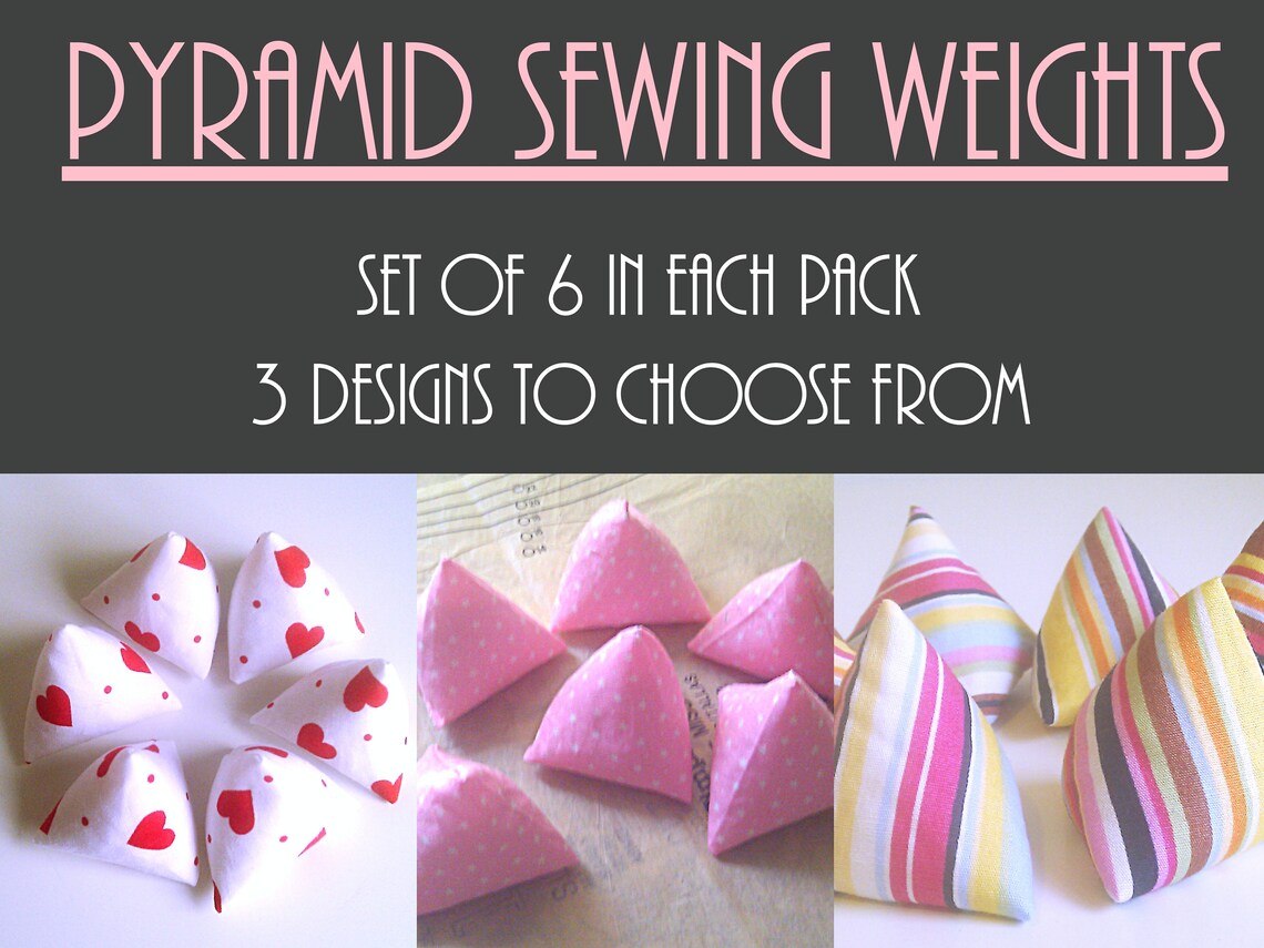 Set of 6 Novelty Sewing Weights Pyramid Weights Sewing - Etsy