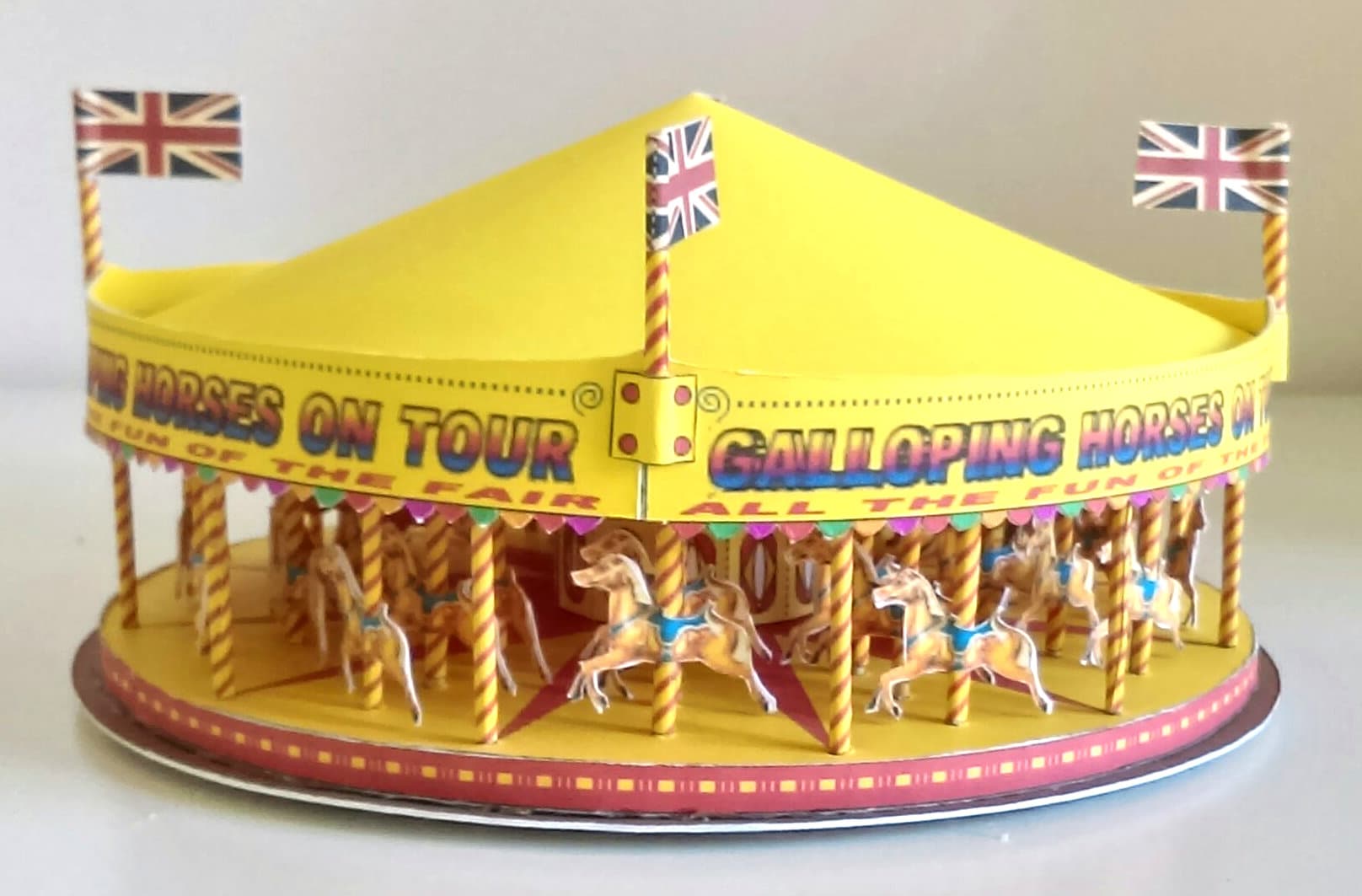 OO Scale Funfair Carousel Ride Card Model Kit PDF Digital Download - Etsy