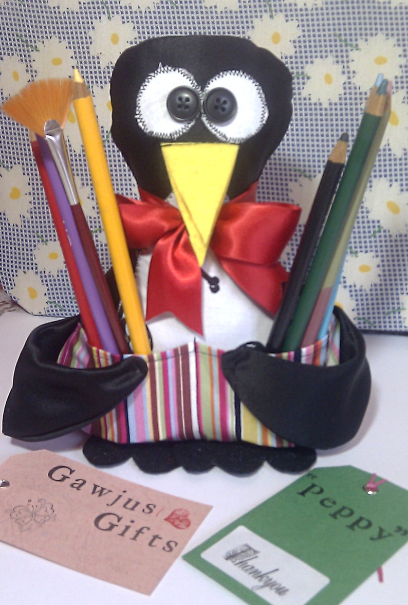 Novelty Desk Tidy/tool Tidy Quirky Penguin Desk Holder - Etsy