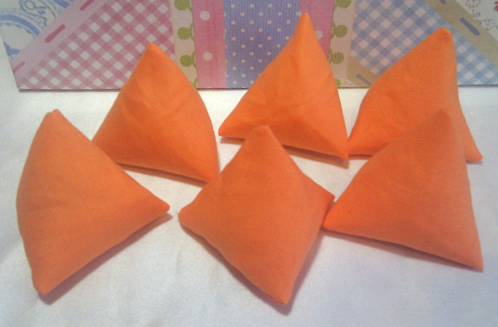 Set of 6 Colourful Sewing Pattern Weights, Pyramid Weights, Sewing ...