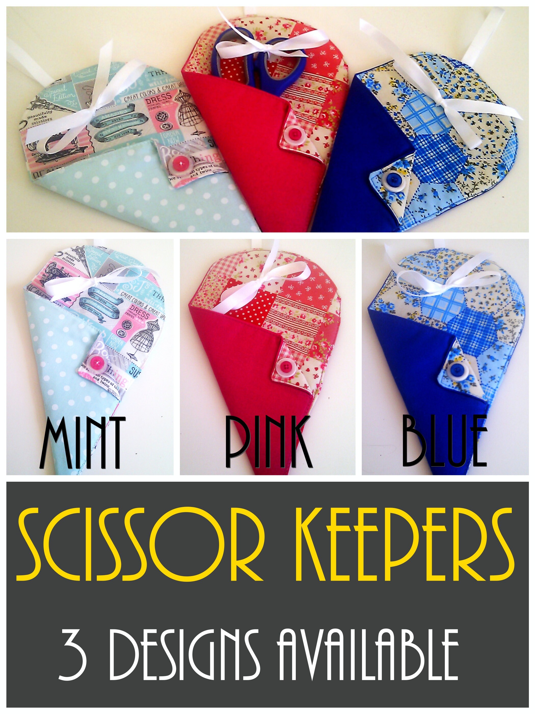 Patchwork Scissor Keepers, Hanging Scissor Keeper, Scissor Pouch ...