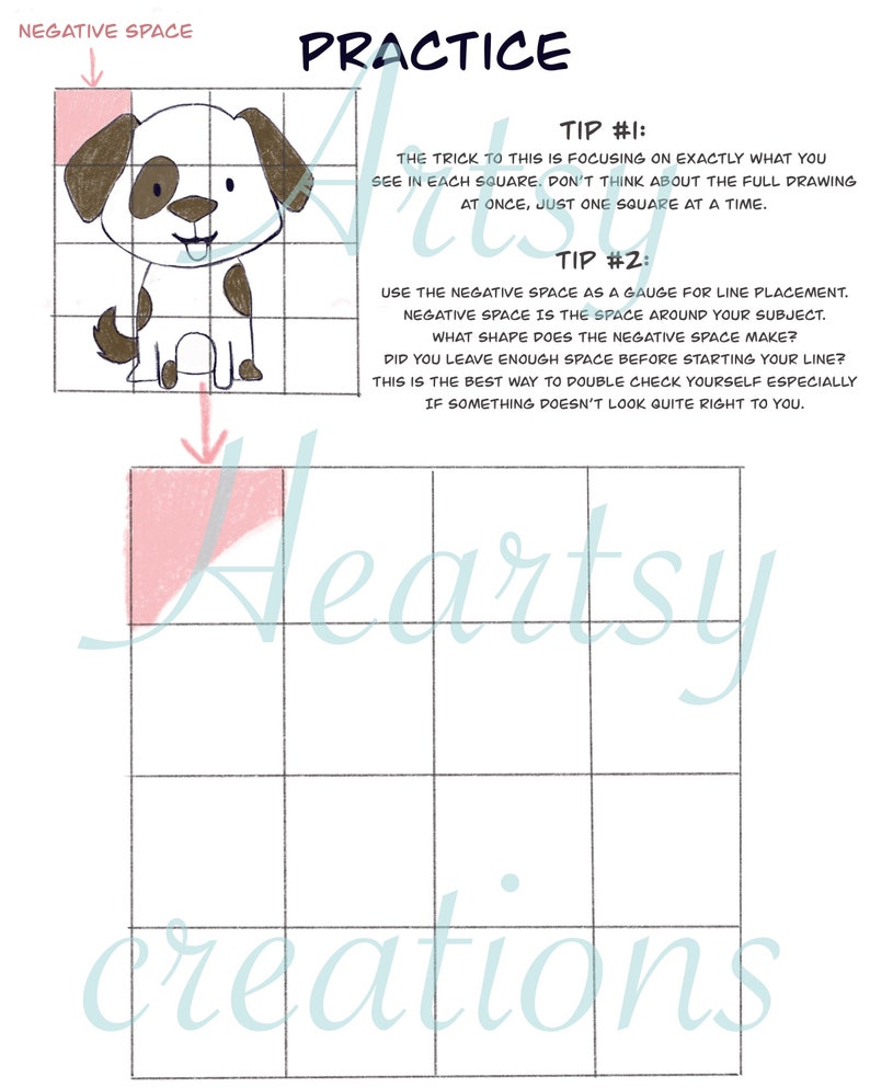 Art Lesson How to Draw Workbook Lesson #1 - Etsy