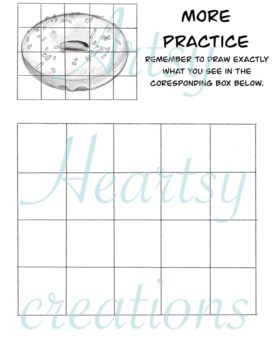 How to Draw for Younger Artists Using the Grid System - Etsy