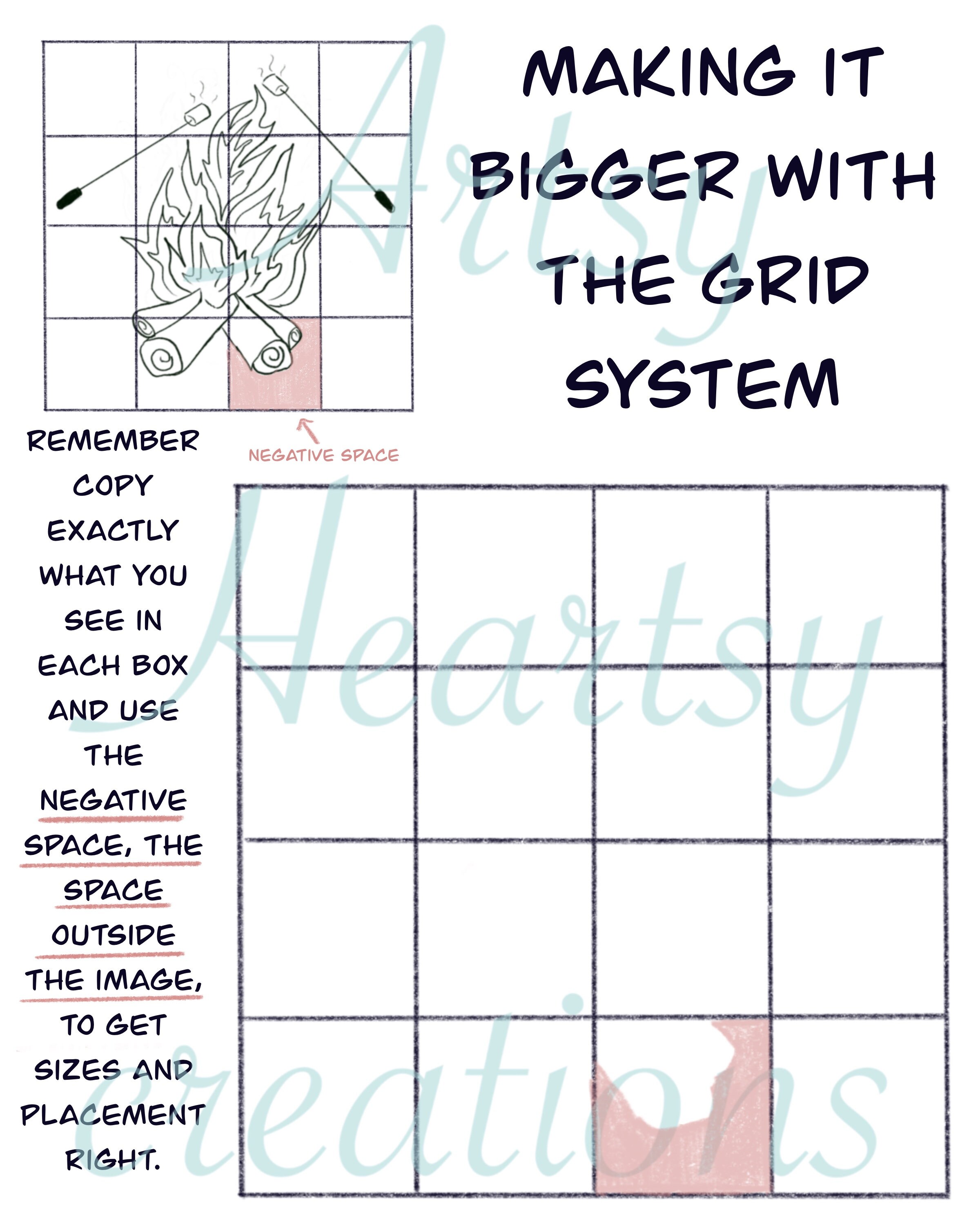How to Draw for Younger Artists Using the Grid System - Etsy