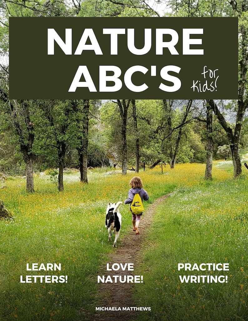 Nature Abcs Tracing Book for Kids - Homeschool Workbook - Letters ...