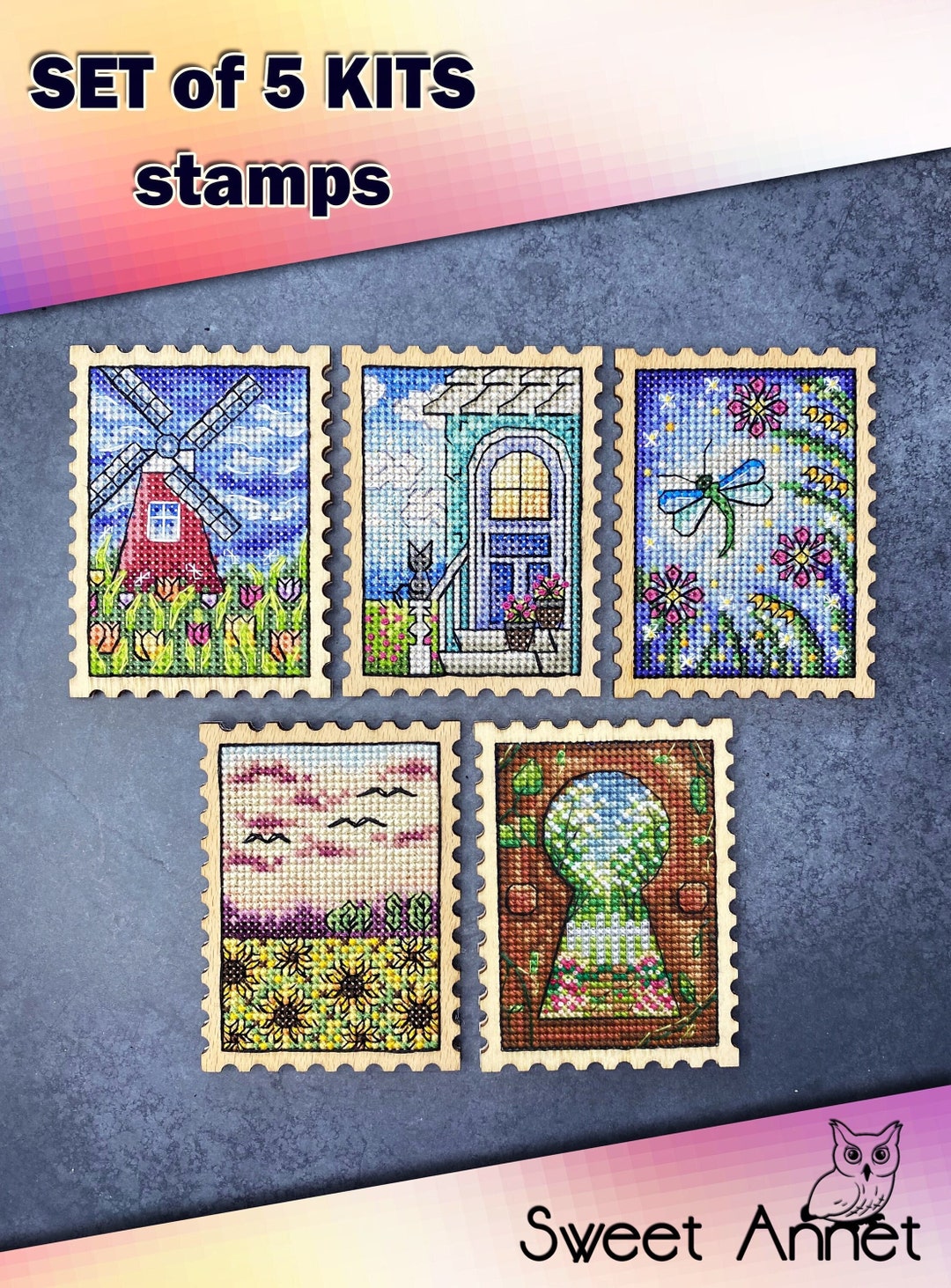 Cross Stitch KIT: Small, Mini, Counted, Stamp, Travel, Cards, Blank ...