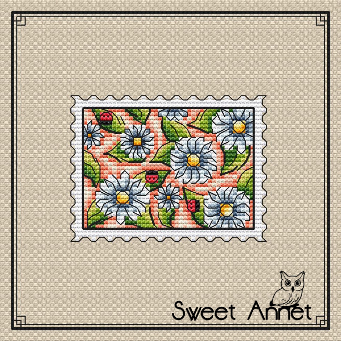 Small Cross Stitch Pattern: Flowers Summer Spring Daisies - Etsy