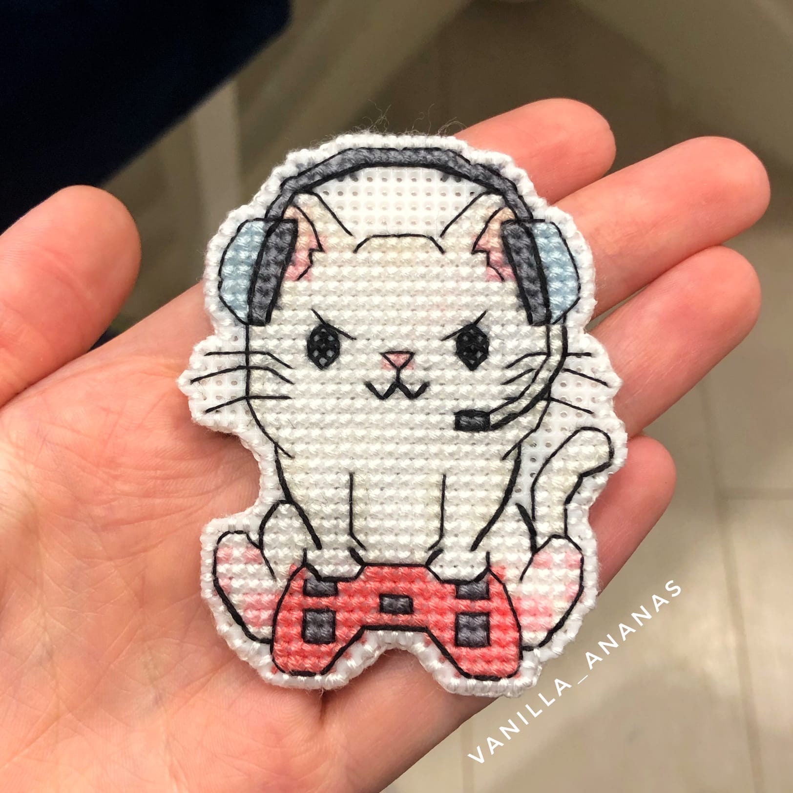 Gamer Kitten Cross Stitch Animals Cat Cross Stitch Pattern - Etsy