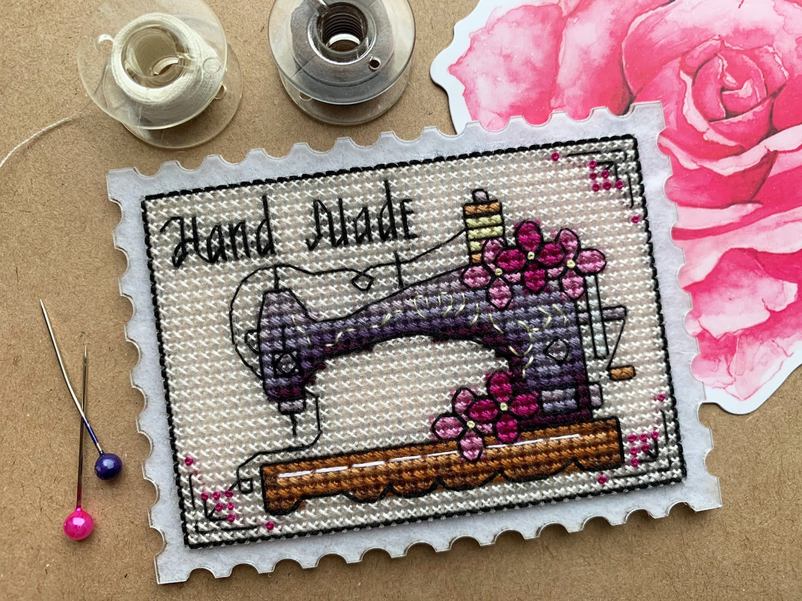 Cross Stitch KIT: Stamp, Blank, Wooden, Plastic Canvas, Shapes, Small ...