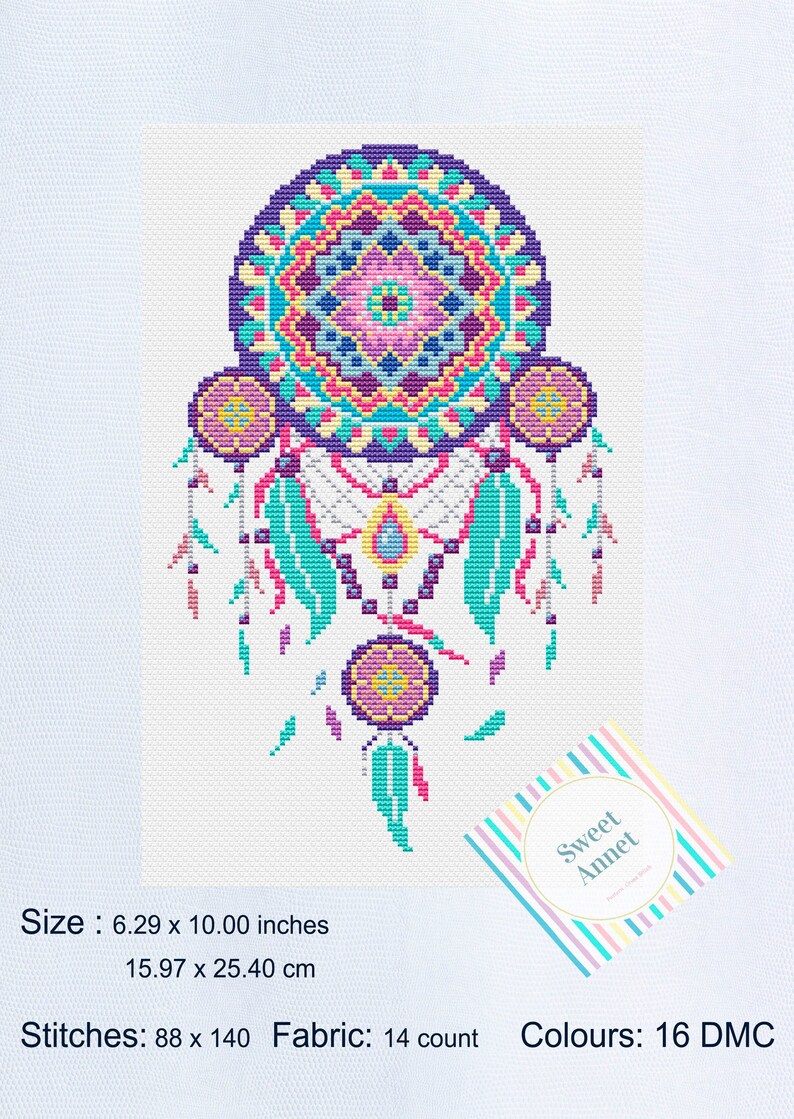 Dream Catcher Cross Stitch Pattern Cross Stitch Pattern | Etsy