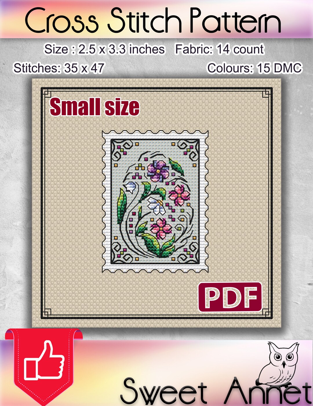 Small Cross Stitch Pattern: Easter, Eggs, Spring, PDF, Modern, Mini ...