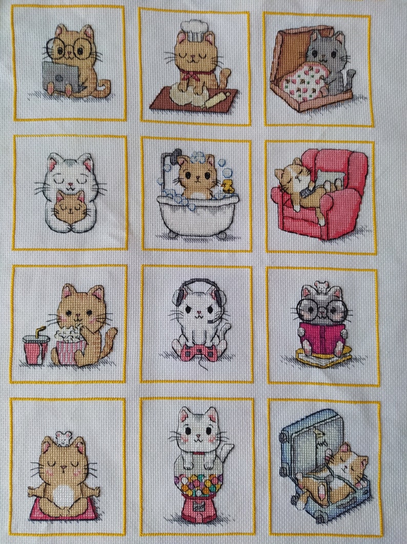 Cross Stitch Pattern PDF: Cat Funny Small for Friends - Etsy