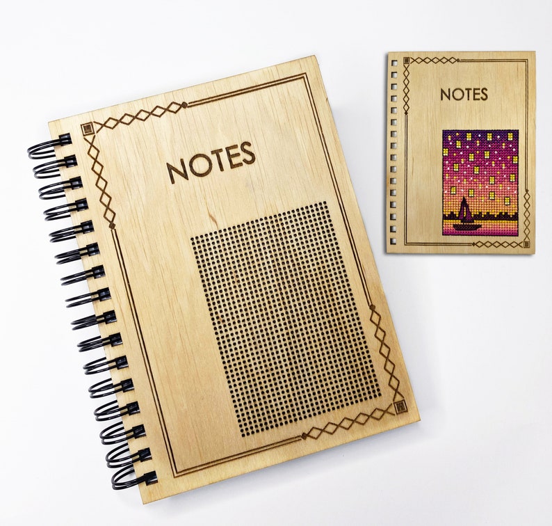 Cross Stitch KIT: Blank Notepad Wooden Christmas Gift - Etsy