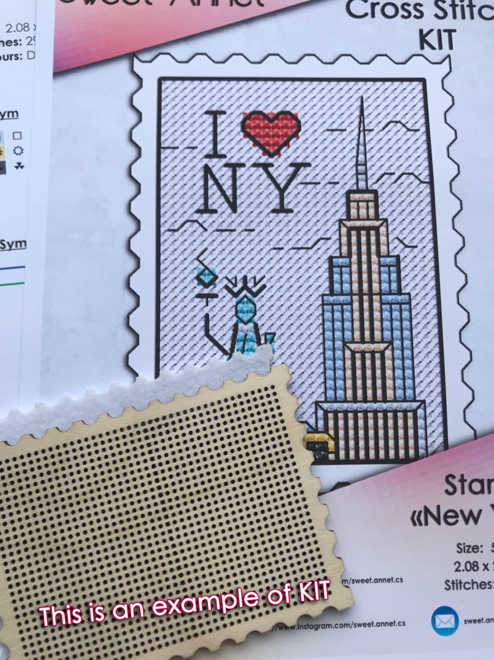 Cross Stitch KIT: Counted Beginner Stamp Diy Blank Small | Etsy