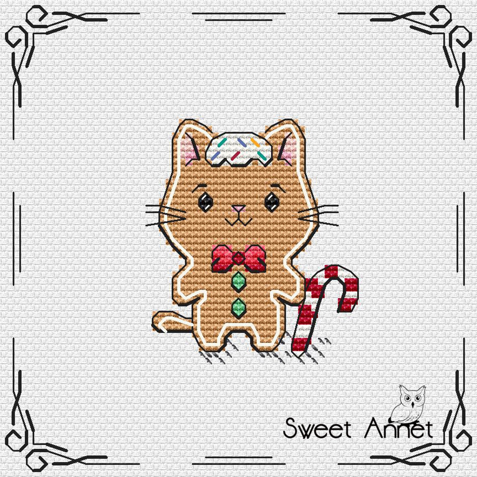 Gingerbread Cross Stitch Christmas Cross Stitch Cross Stitch - Etsy