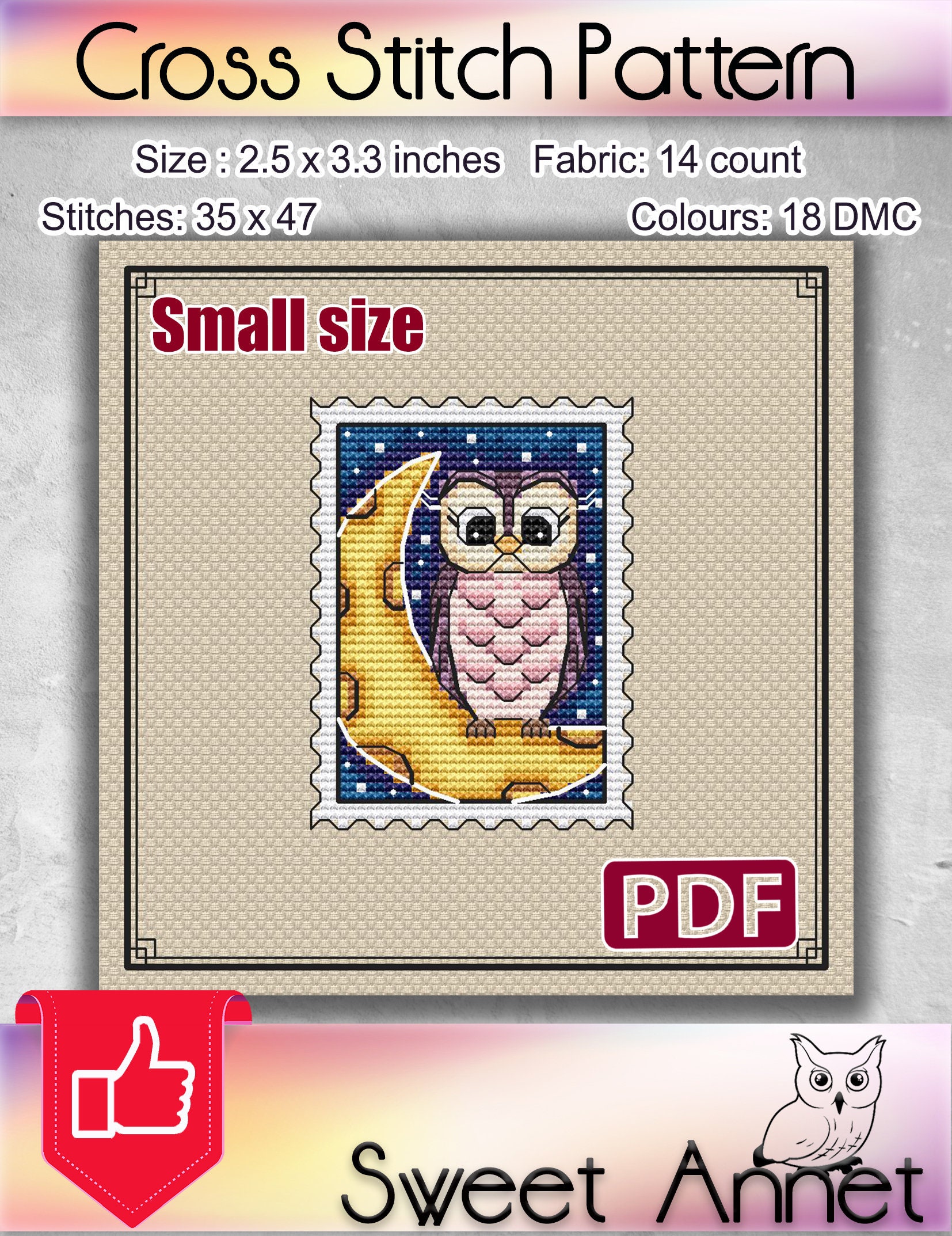 Owl Cross Stitch Pattern Cross Stitch Pattern Owl Birds - Etsy