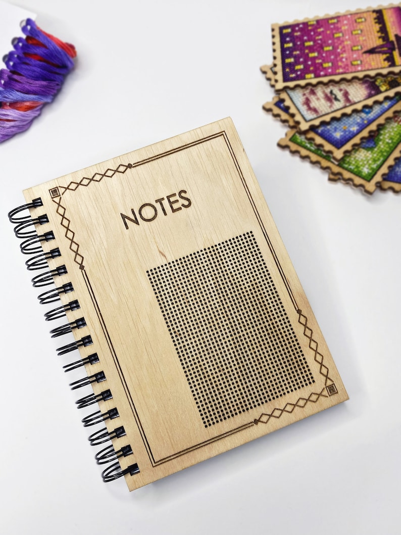 Cross Stitch KIT: Blank Notepad Wooden Christmas Gift - Etsy