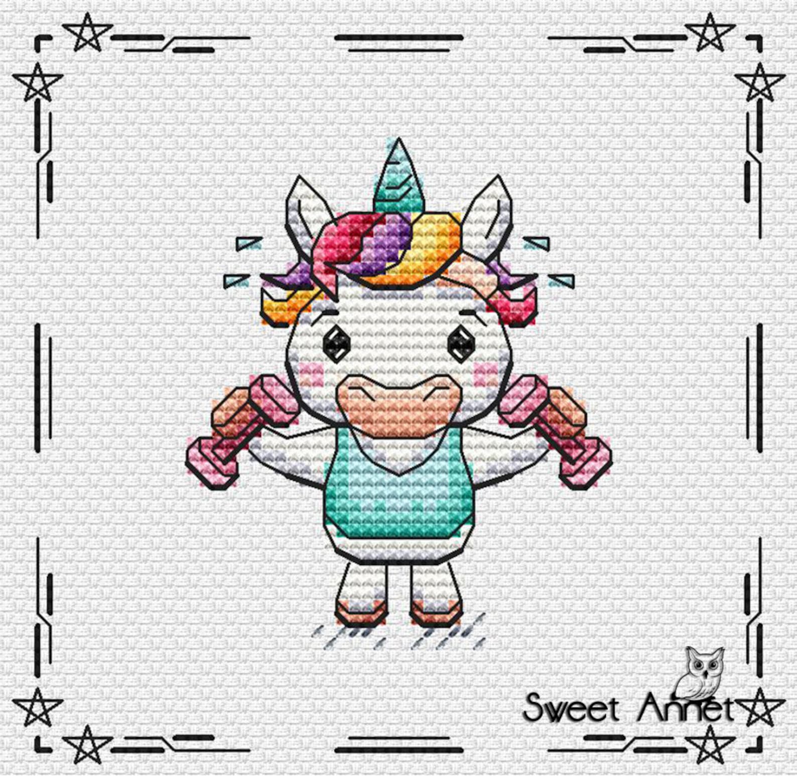 Unicorn Cross Stitch Pattern Cross Stitch Pattern Pdf - Etsy