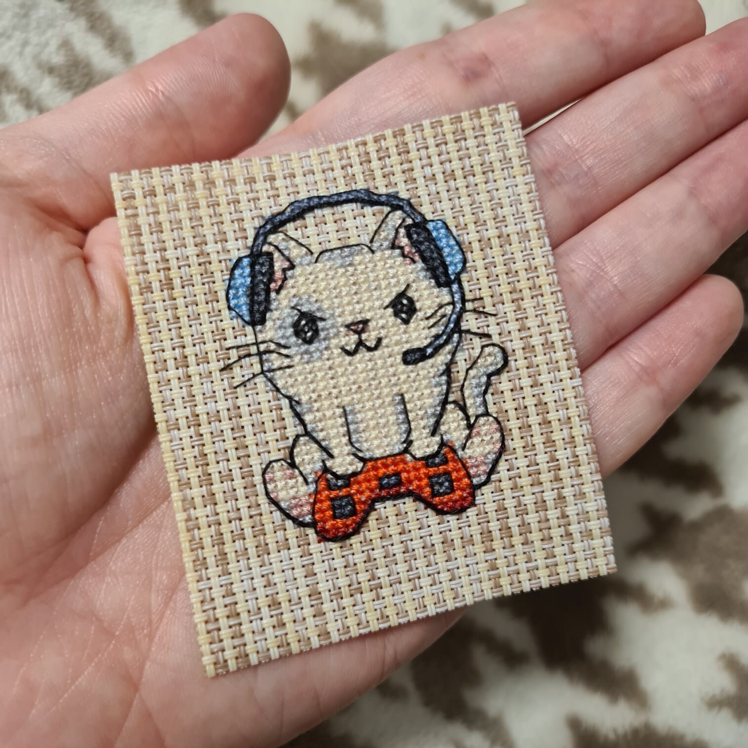 Gamer Kitten Cross Stitch Animals Cat Cross Stitch Pattern - Etsy