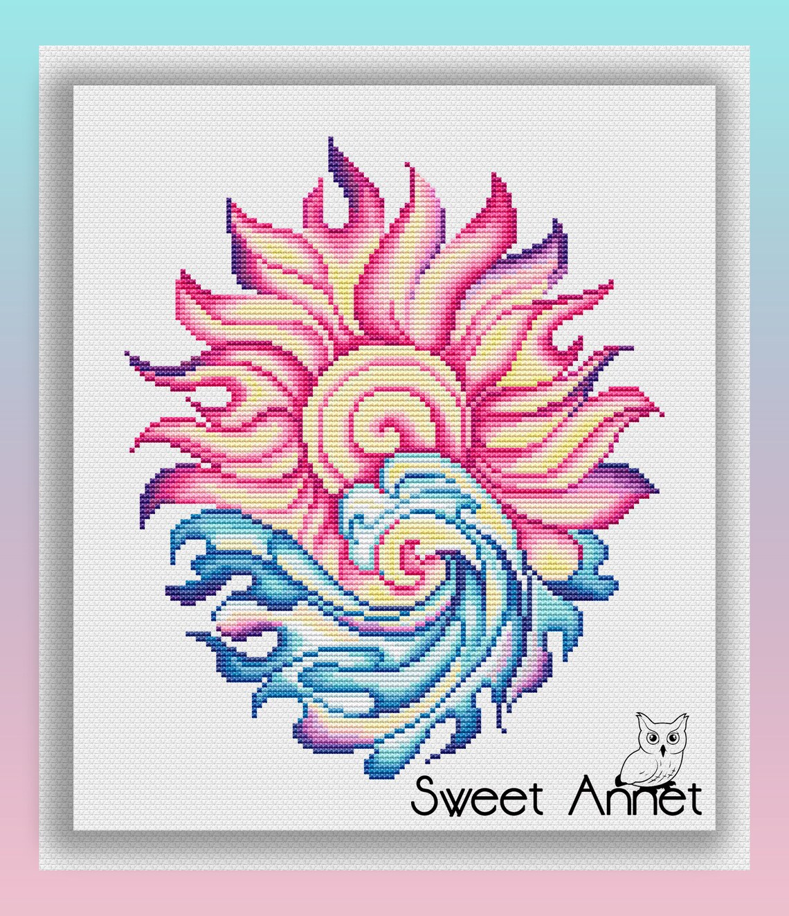 Cross Stitch Pattern Sun Cross Stitch Water Cross Stitch - Etsy