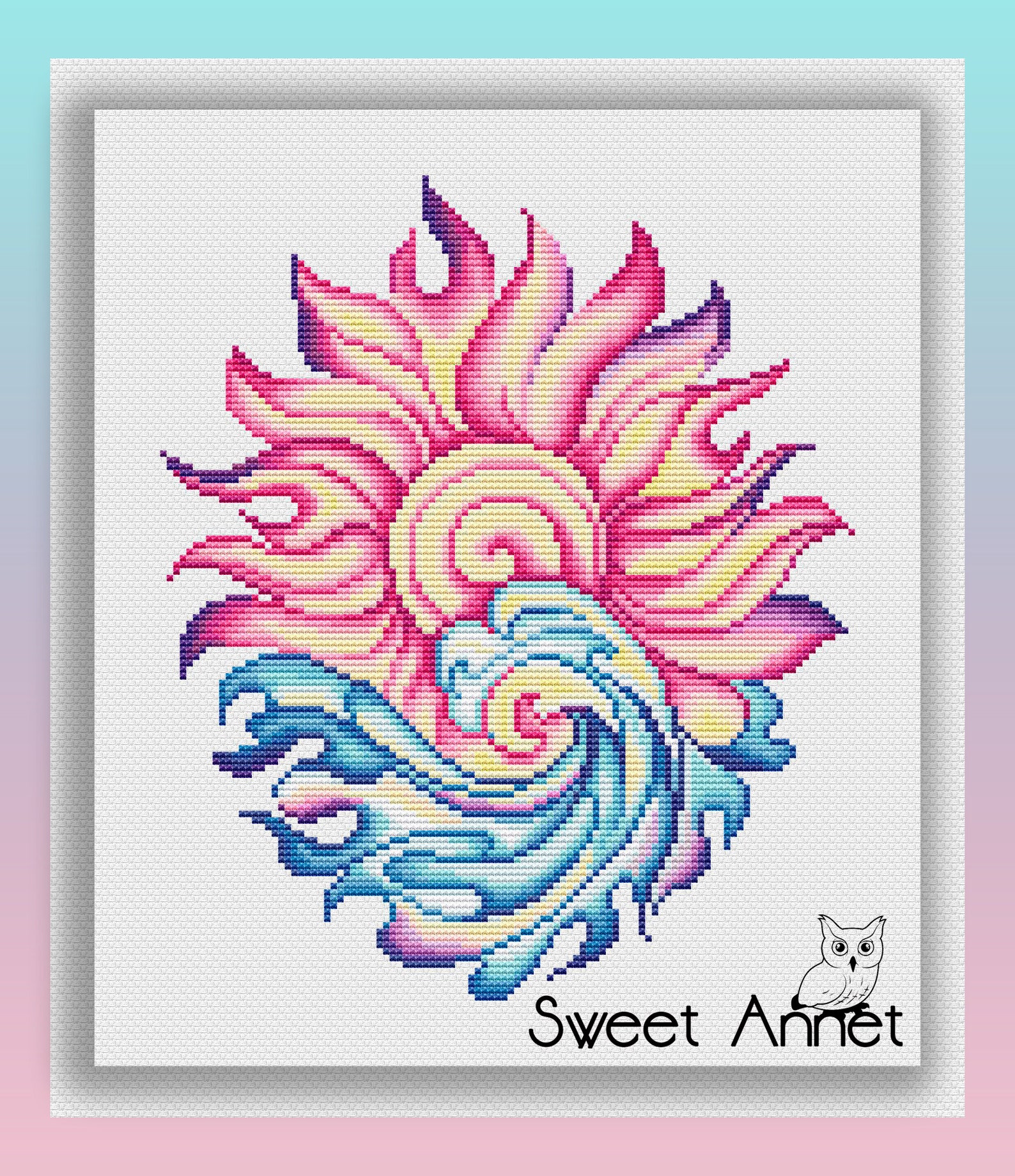 Cross Stitch Pattern Sun Cross Stitch Water Cross Stitch - Etsy