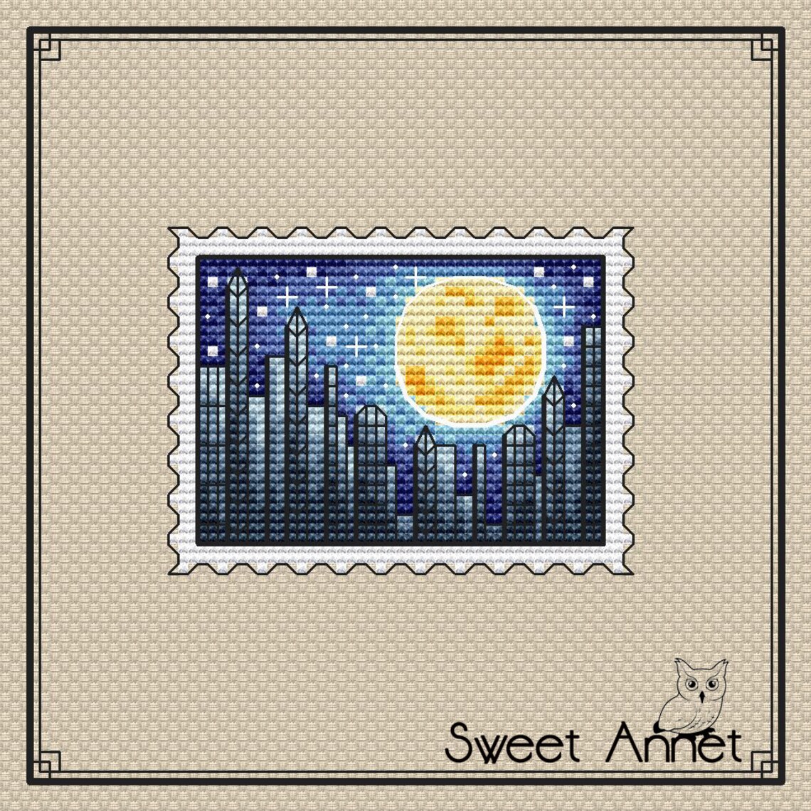 Town Cross Stitch City Cross Stitch Pattern Cross Stitch - Etsy