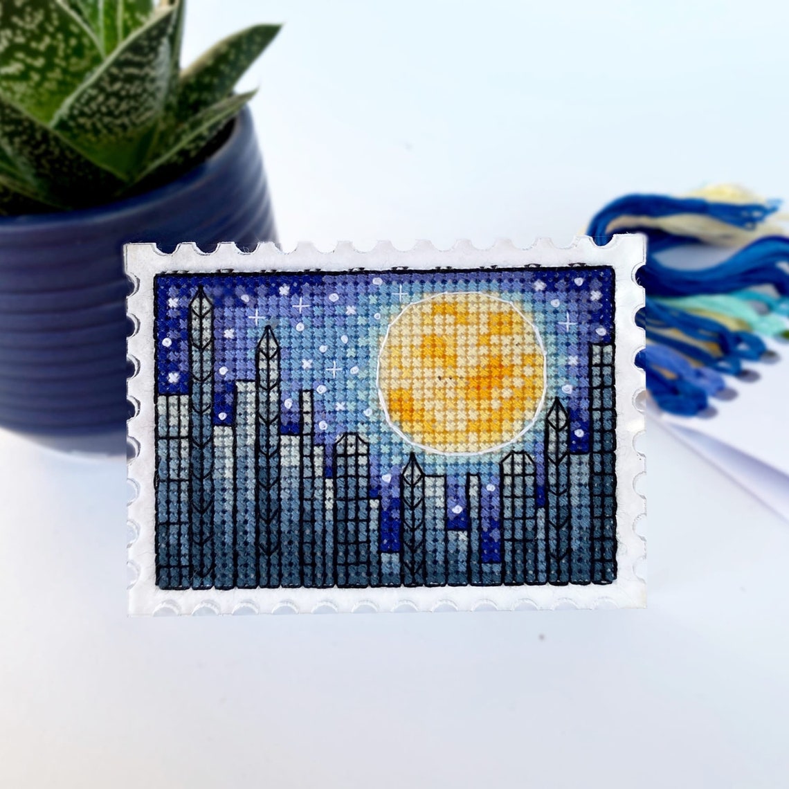 Town Cross Stitch City Cross Stitch Pattern Cross Stitch - Etsy