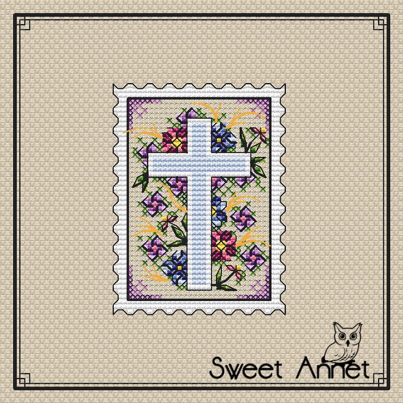 Small Cross Stitch Pattern: Flowers Easter Spring PDF - Etsy