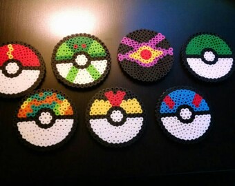Pokeball coasters | Etsy