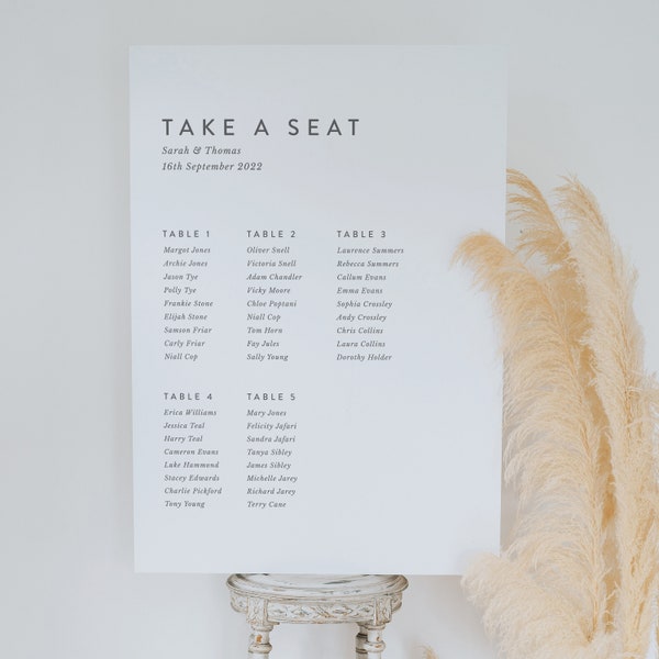Transparent Seating Plan - Etsy UK