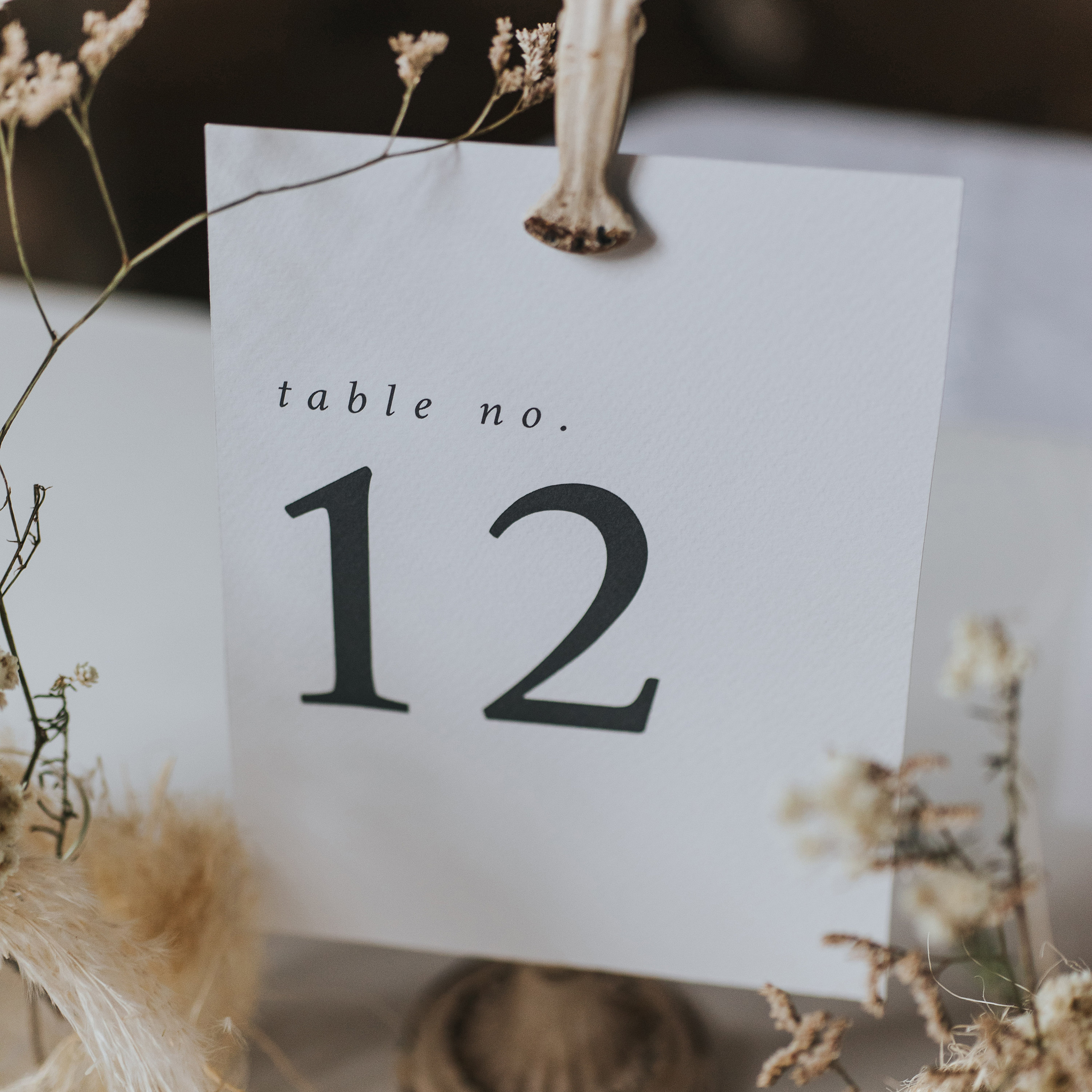 Wedding table numbers printed table number mockup simple | Etsy