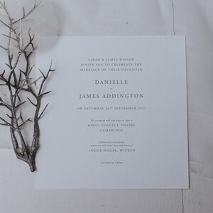 Classically Elegant Square Printed Wedding Invitation Set - Wedding ...