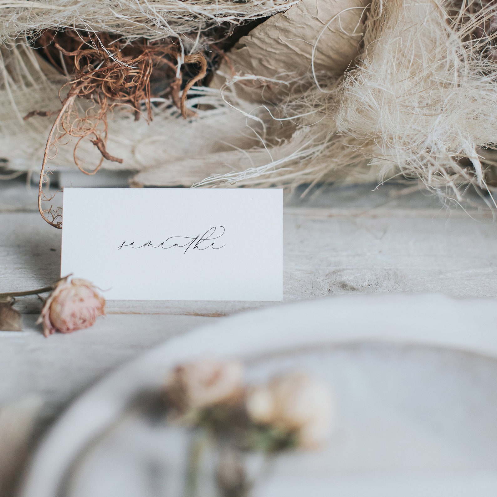 Printed Name Place Cards UK Table Place Cards Template - Etsy