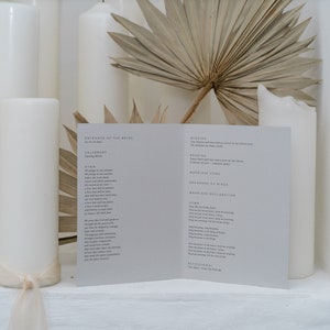 Order of Service Template - Printed Order of Service - Church Wedding ...