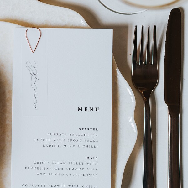 Personalized Menu Cards - Etsy