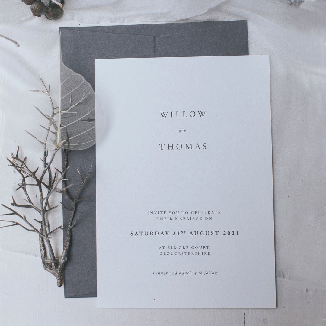 Classically Elegant Wedding Invitation - Includes Envelopes ...