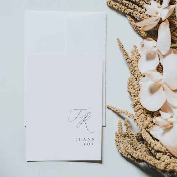 Wedding Thanks Card Design Wedding Thank You Cards Bulk - Etsy