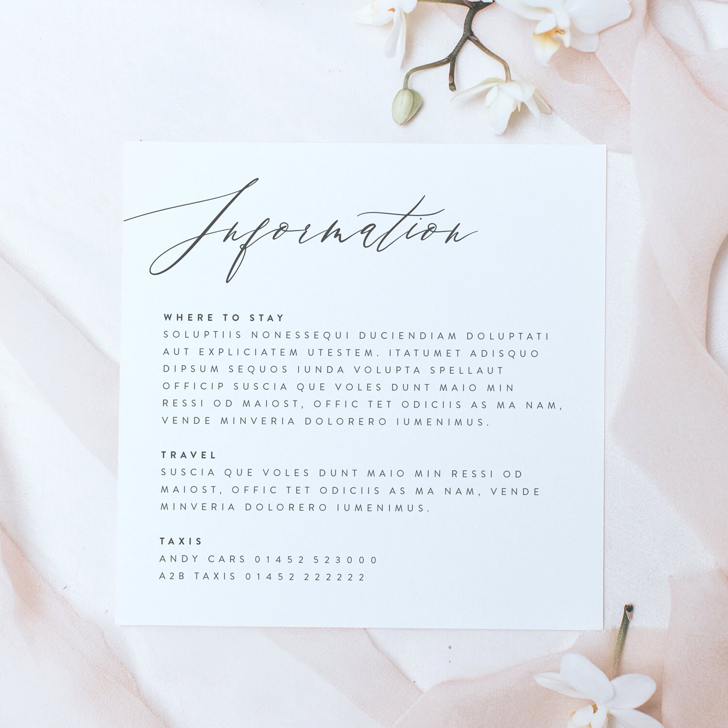 Wedding Invitation Set With Stylish and Classic Fonts - Includes ...