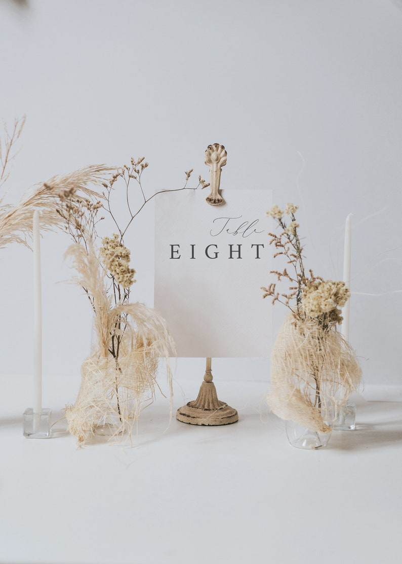 Table Numbers Cards - Printed Table Numbers - Wedding Table Decor - Etsy