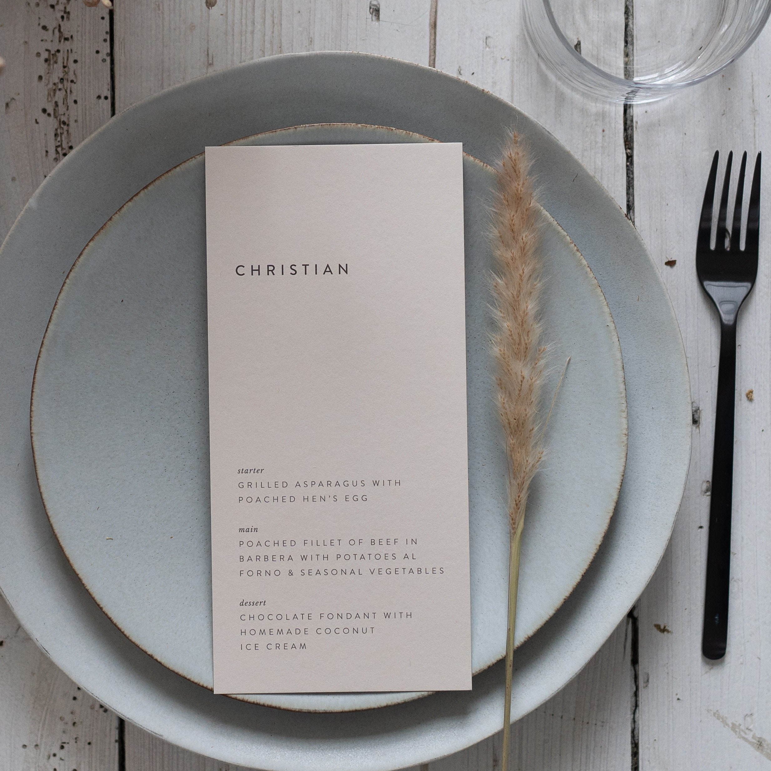 Personalised Wedding Menu With Guest Name Grey Menu Cards - Etsy