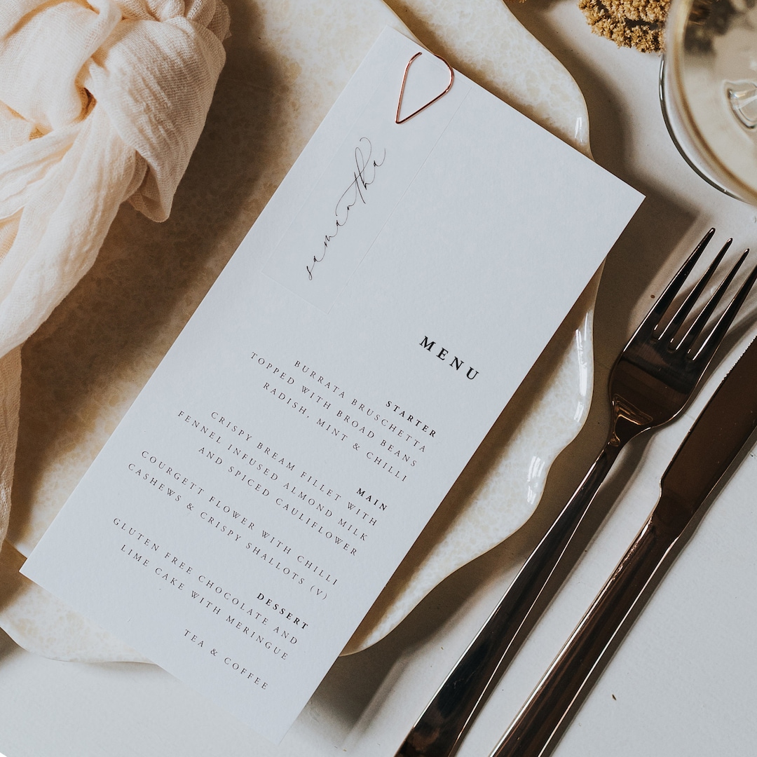 Wedding Menu Name Place Cards Transparent, Wedding Cards, Dinner Party ...