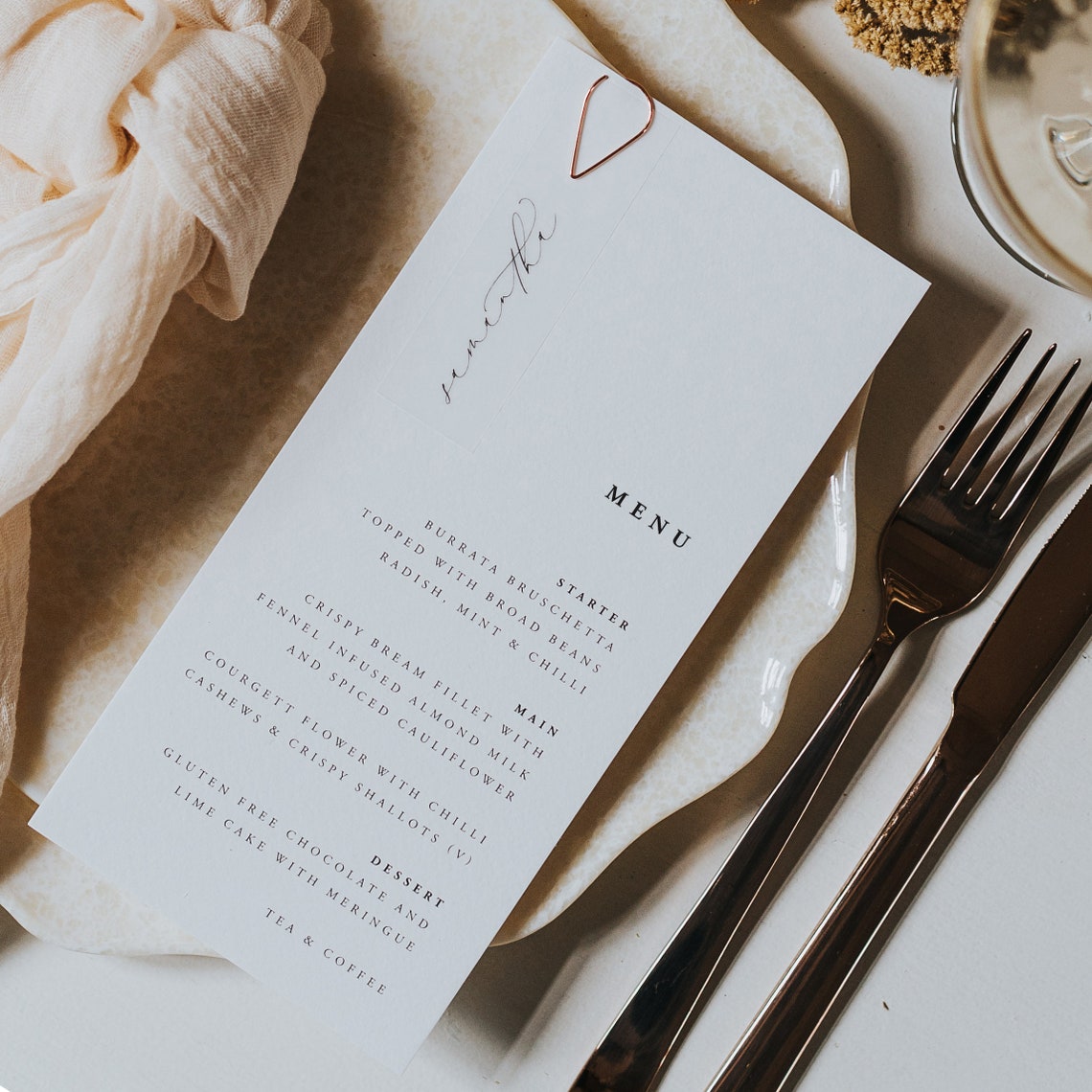 Wedding Menu and Place Cards Wedding Day Menus Wedding | Etsy UK