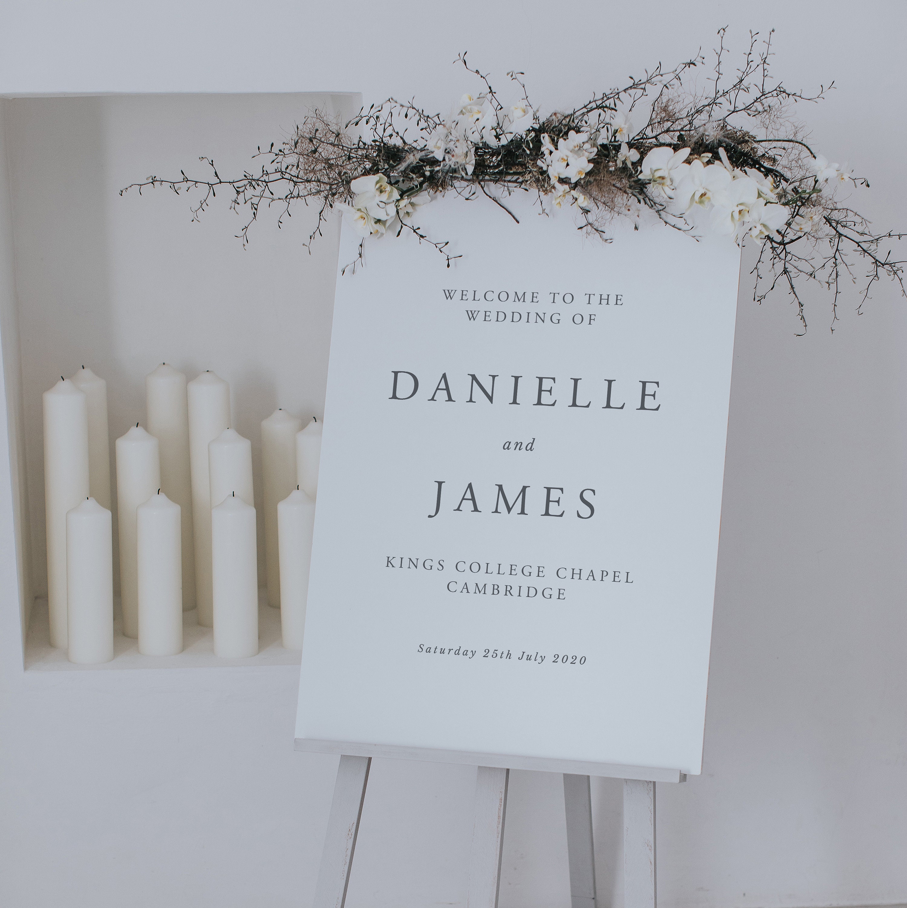 Elegant Wedding Welcome Sign - Personalised Welcome to Our Wedding Sign ...