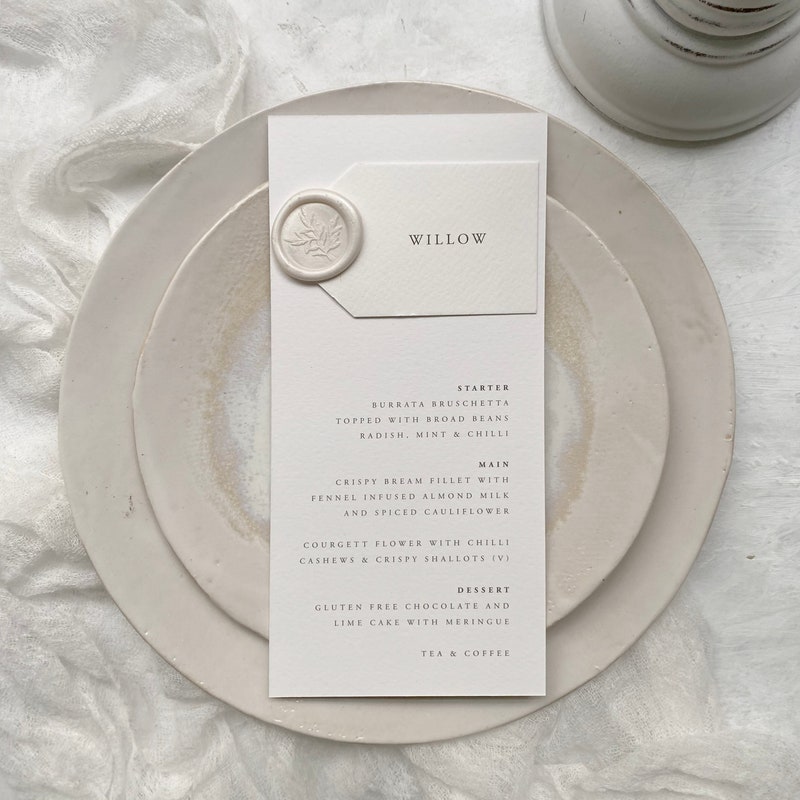 Personalized Menu Cards - Etsy