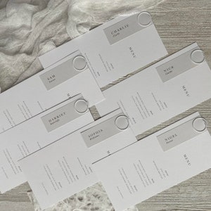 Personalised Wedding Menus Individual Wedding Menu Cards - Etsy