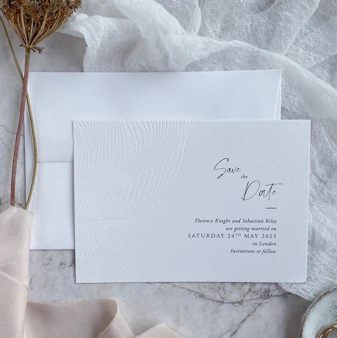 Save the Dates With Blind Desboss Design | Beach Save the Date ...